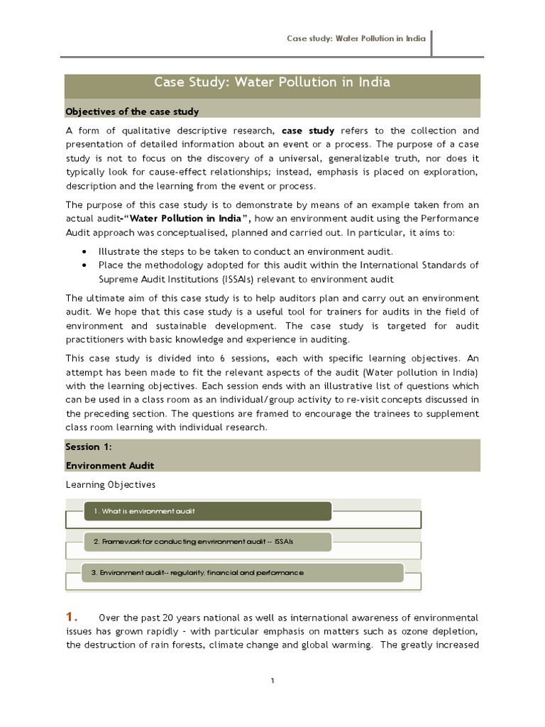 Water Pollution - Case Study | PDF | Regulatory Compliance | Audit
