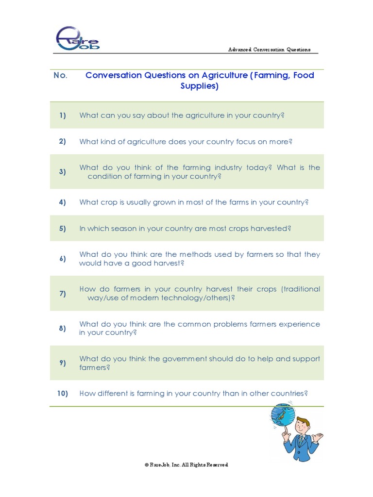 Agriculture Conversation Questions | PDF