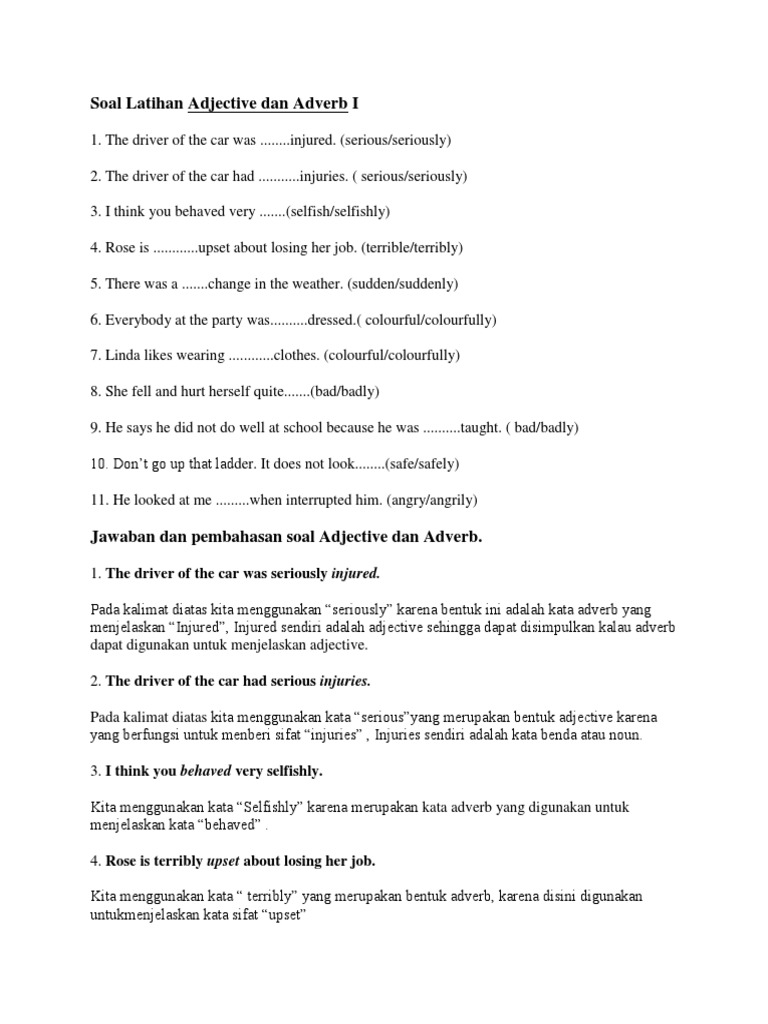 Adjective & Adverb | PDF