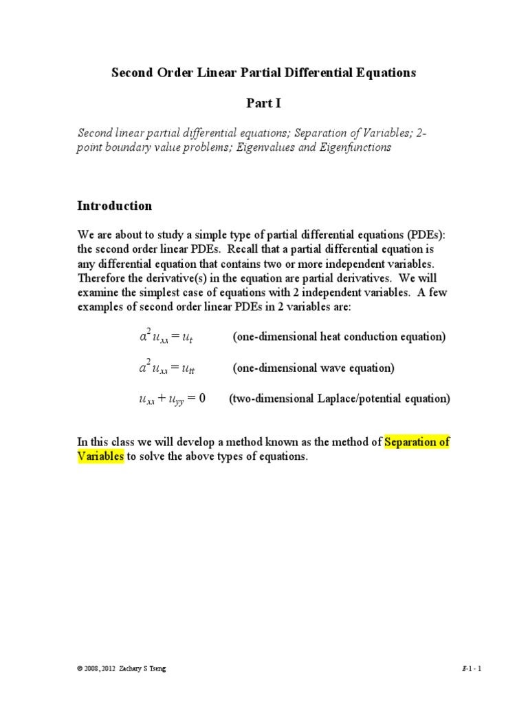 Pde | PDF | Partial Differential Equation | Differential Equations