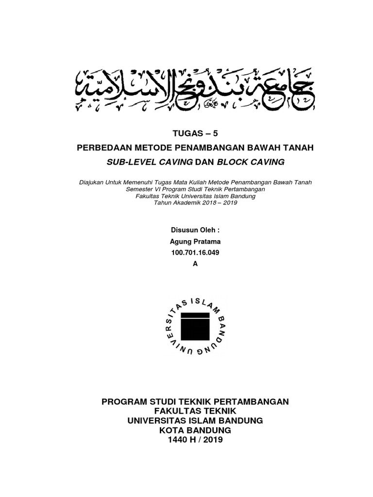 Resume Perbedaan Metode Sub Level Caving Dan Block Caving | PDF