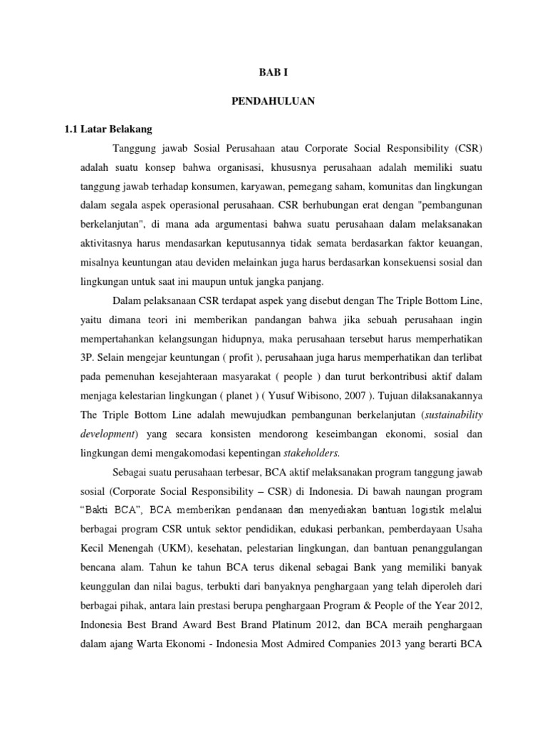 CSR Bca | PDF