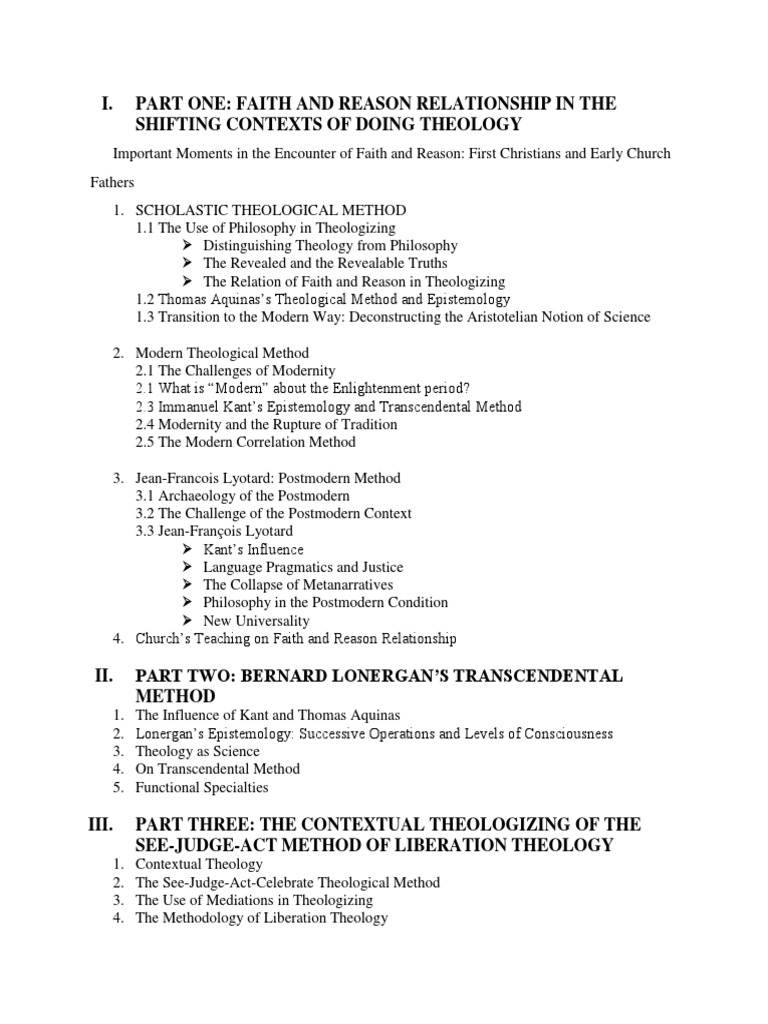 Navigating the Relationship between Faith and Reason: A Survey of ...