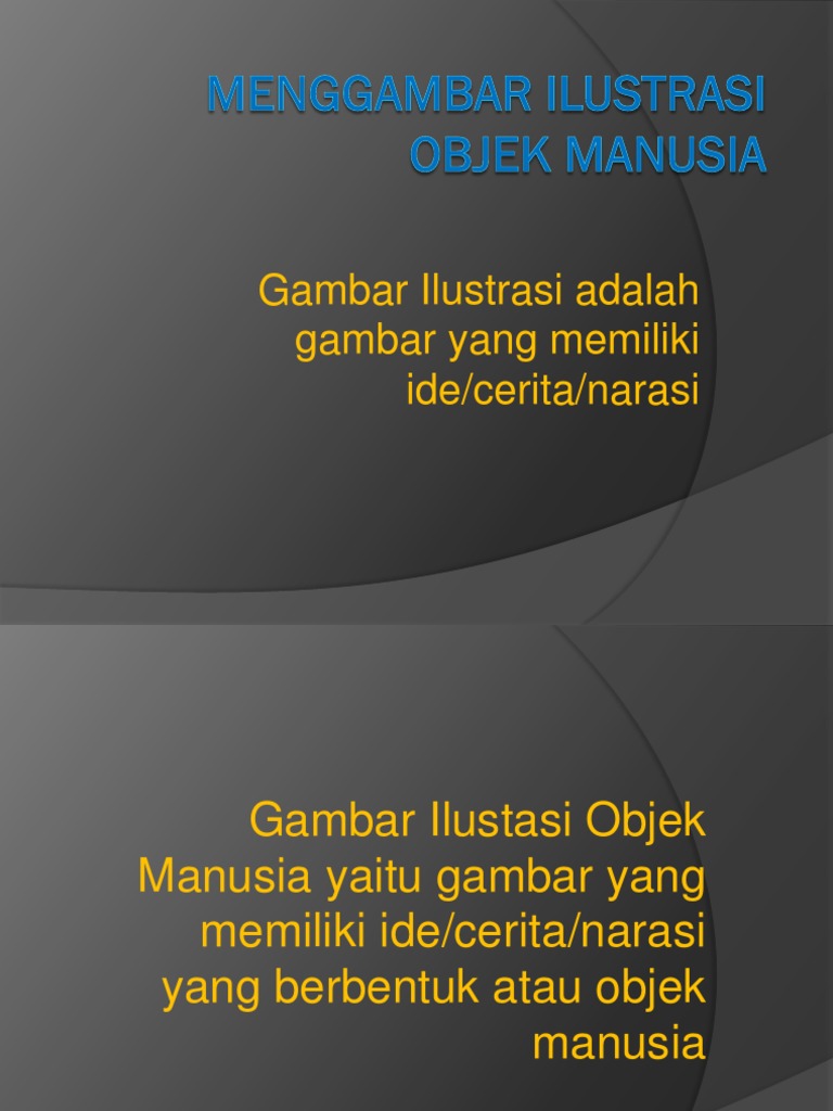 Menggambar Ilustrasi Objek Manusia | PDF
