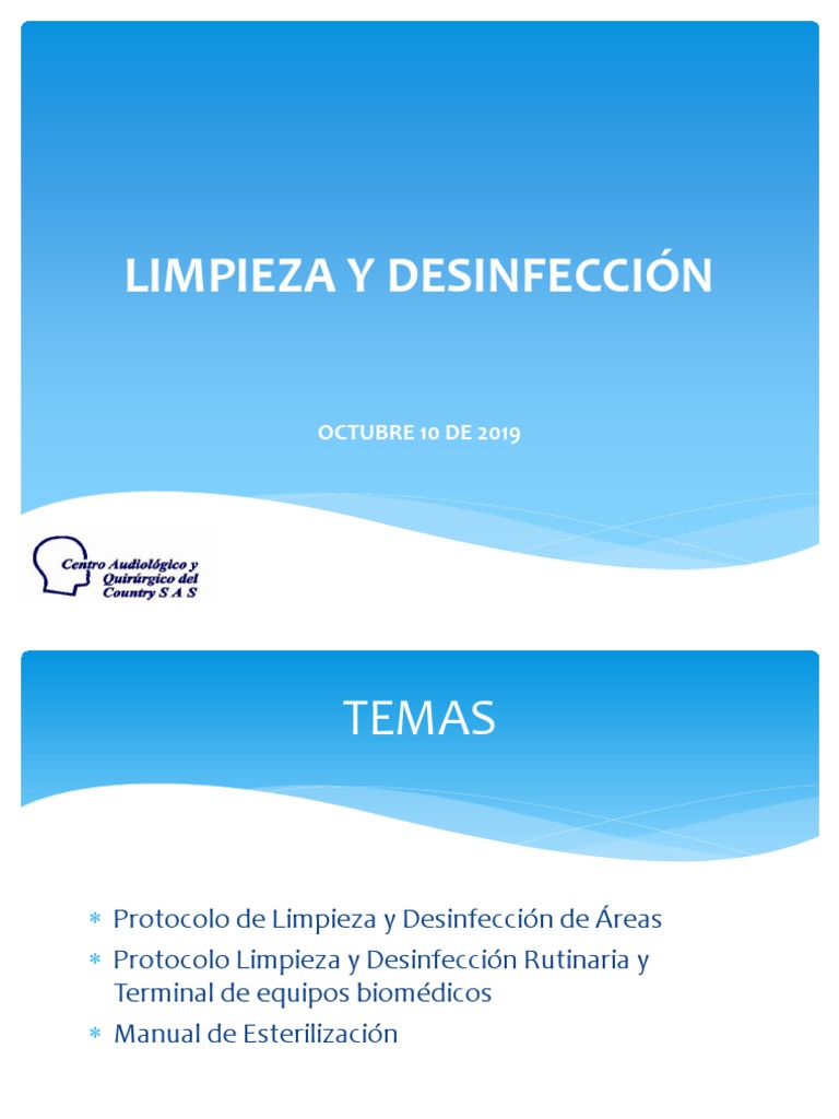 Capacitación Limpieza y Desinfección | PDF