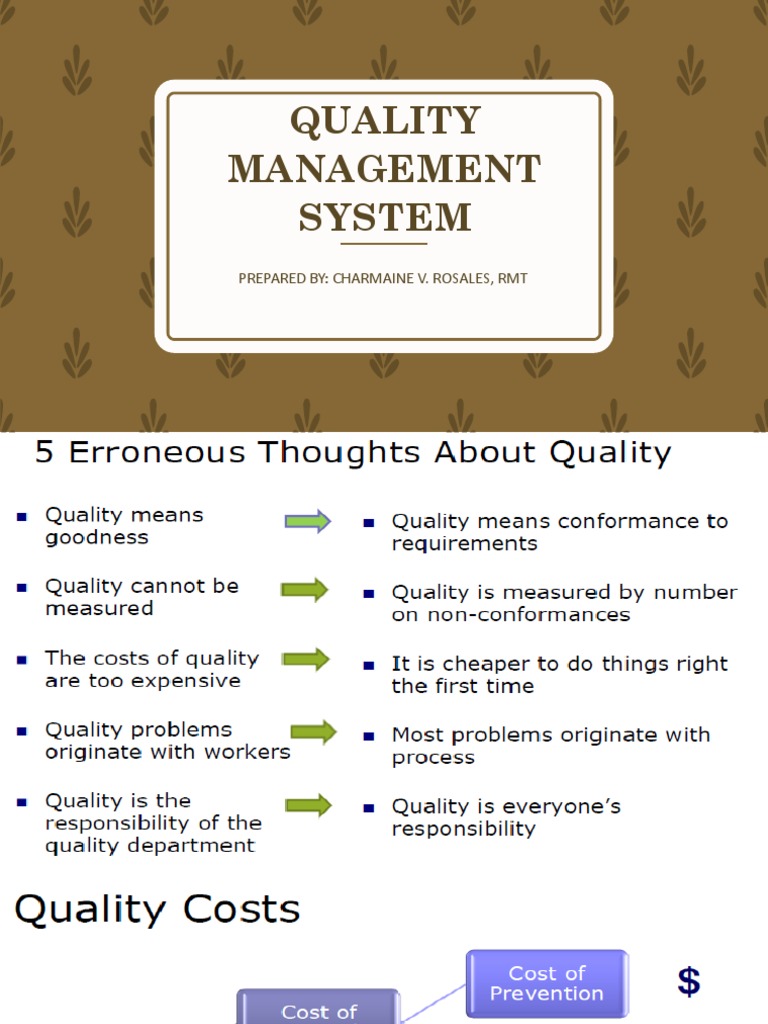 Quality Management System | PDF