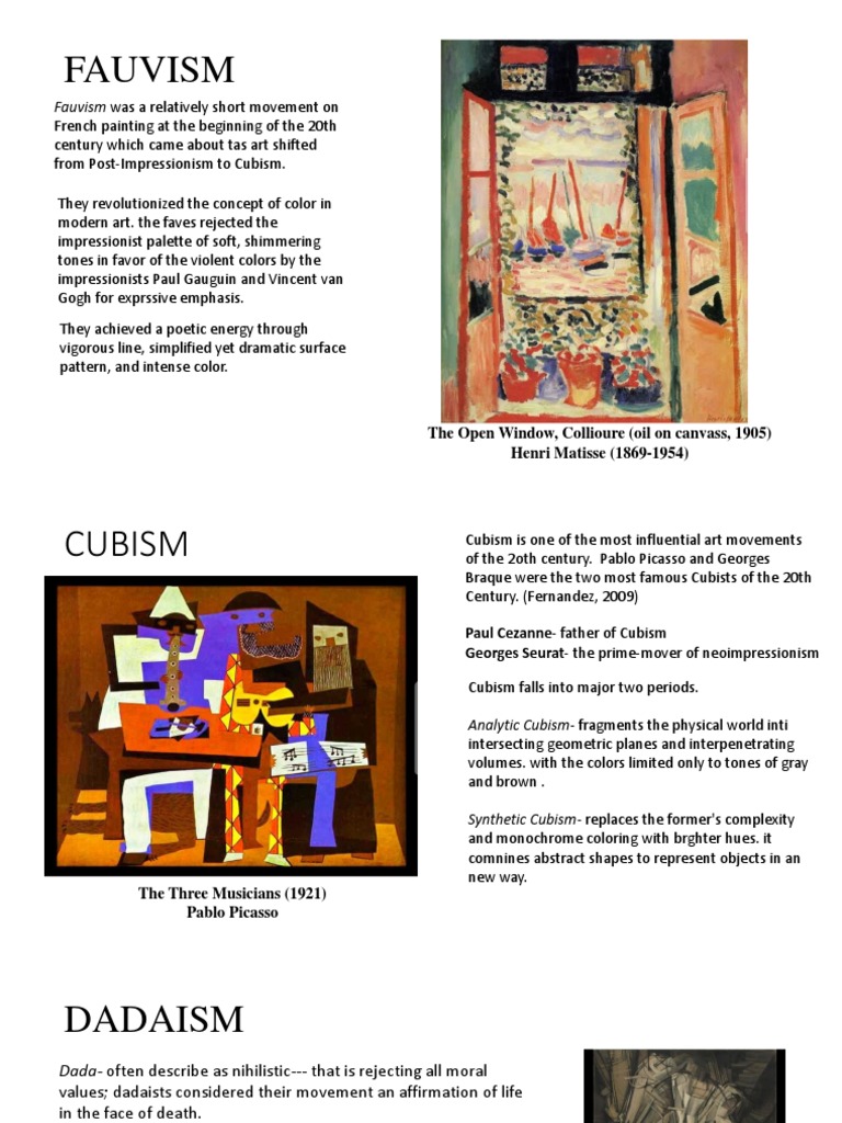Fauvism: Fauvism Was A Relatively Short Movement On | PDF | Cubism ...