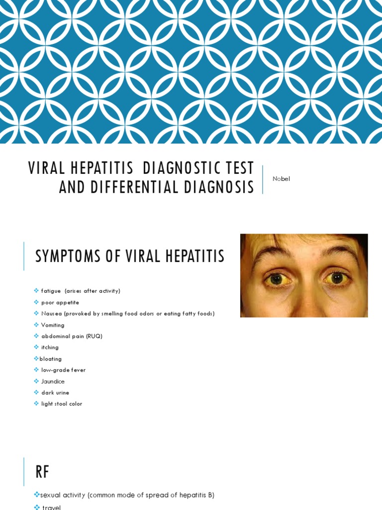 Viral Hepatitis Diagnostic Test and Differential Diagnosis | PDF ...