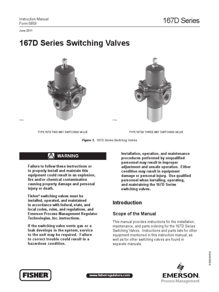 Manual 167d 167da 167ds 167das Switching Valves Fisher en 127606 PDF ...