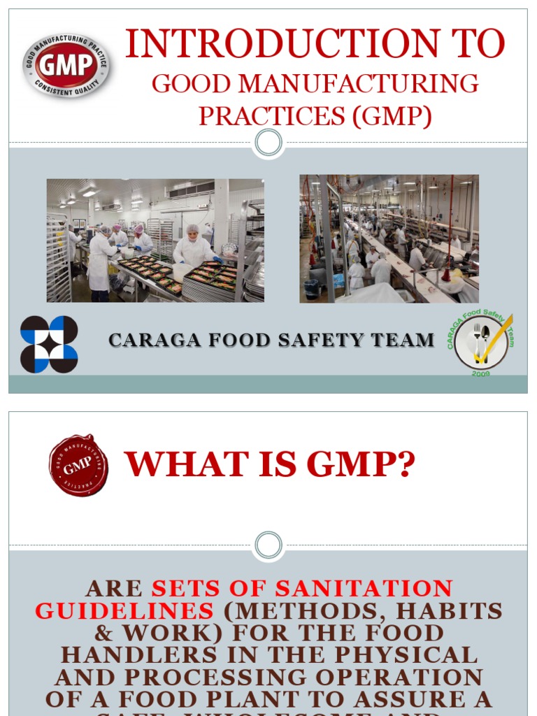 Good Manufacturing Practices (GMP) : Introduction To | PDF | Drinking ...