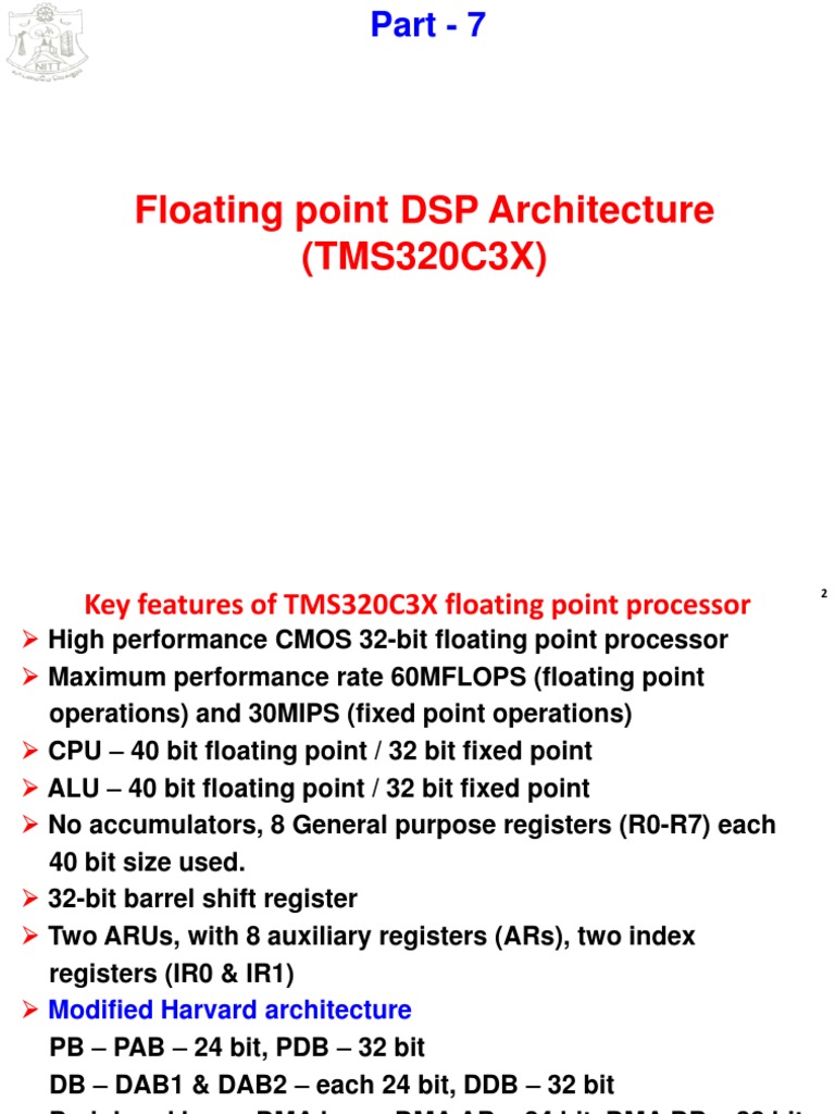 Floating Point DSPs by Bhaskar | PDF | Cpu Cache | Random Access Memory