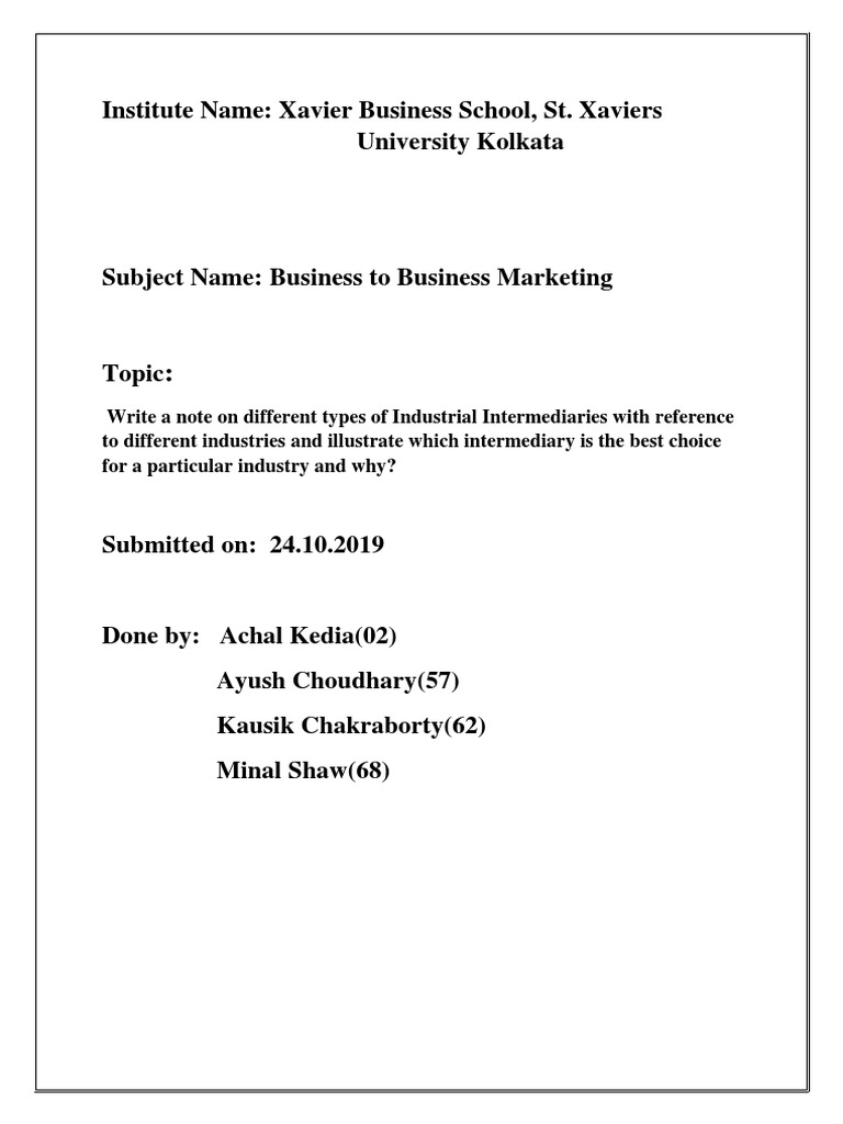 b2b Assignment | PDF | Sales | Retail