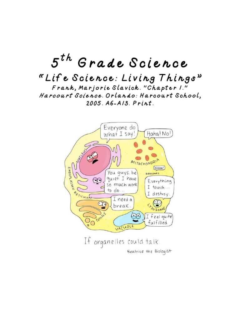 5 Grade Science: "Life Science: Living Things" | PDF | Tissue (Biology ...