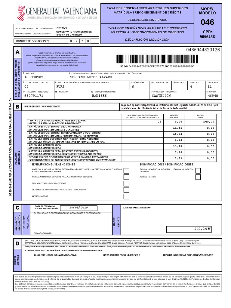 Modelo 046 Composicion | PDF | Inversores institucionales | Servicios financieros