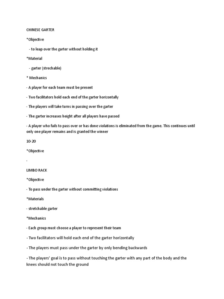 Chinese Garter | PDF