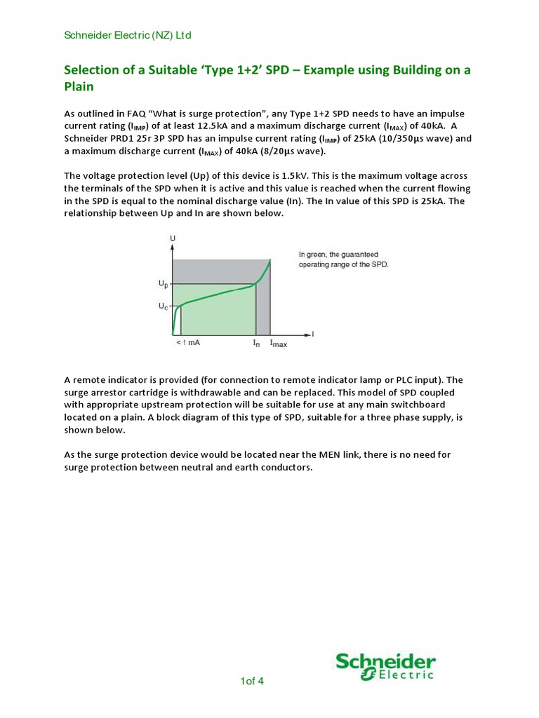 Selection of A Suitable Type 1+2' SPD - Example Using Building On A ...