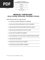 Individual PFT Clearance Card | PDF | Medicine | Clinical Medicine