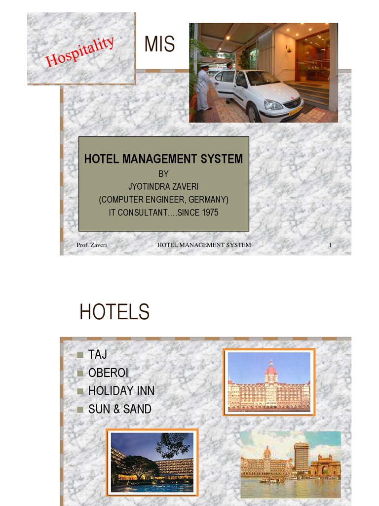 Hotel Management System Guide | PDF | Enterprise Resource Planning ...
