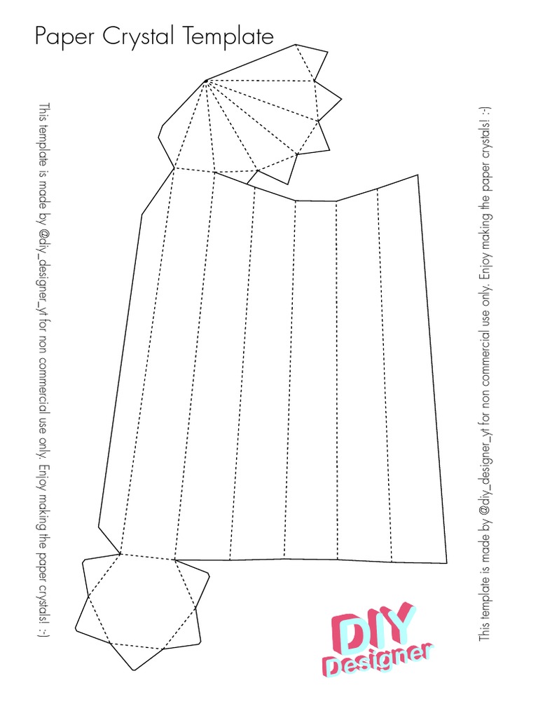 Printable Paper Crystal Template | PDF | Art