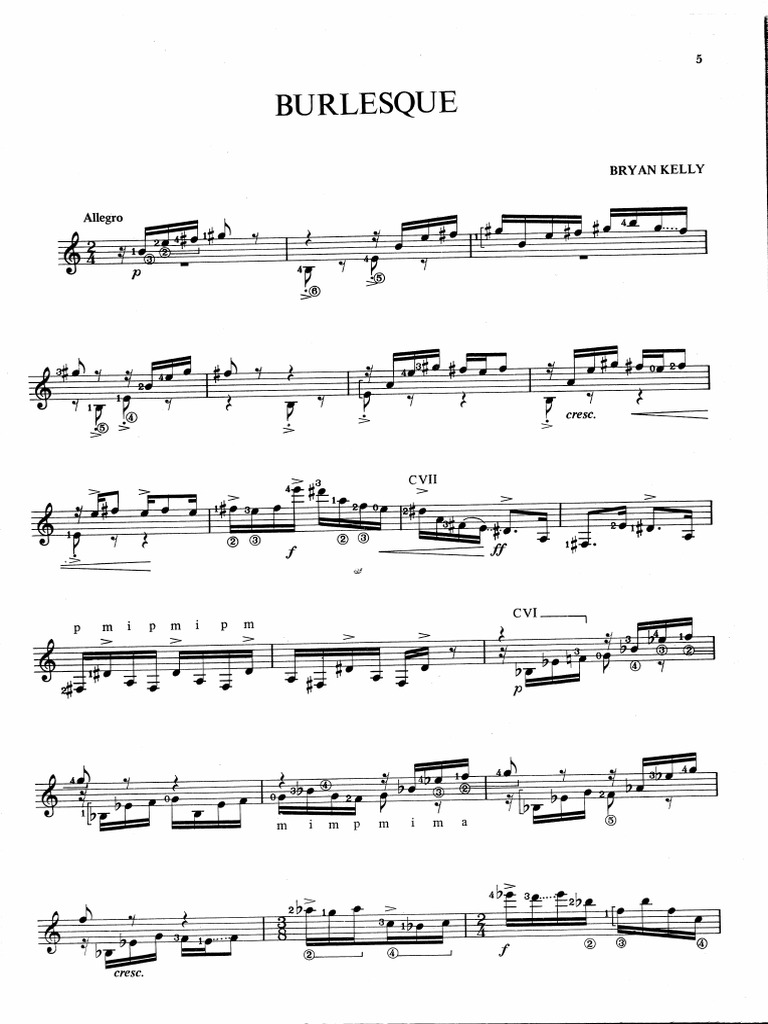 Bryan Kelly - Burlesque For Guitar | PDF