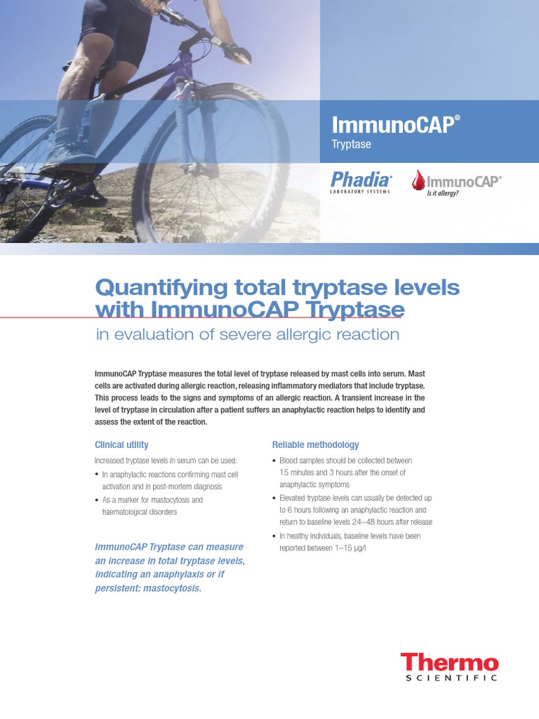 AssaySheet ImmunoCAP Tryptase | PDF | Allergy | Clinical Medicine