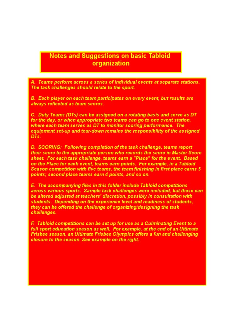 Sample Tabloid Score Forms | PDF | Leisure | Learning