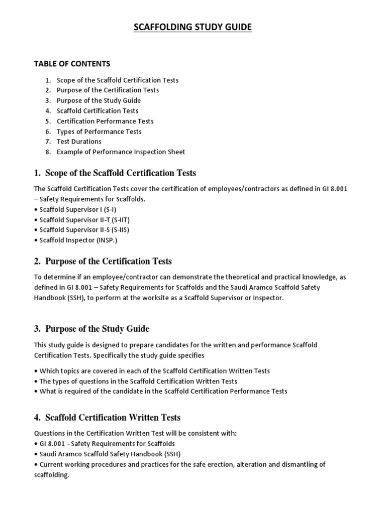 Scaffold Study Guide | PDF | Scaffolding | Test (Assessment)