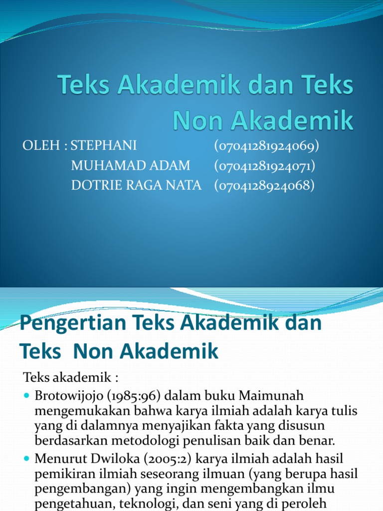 Teks Akademik | PDF | Fiksi Umum