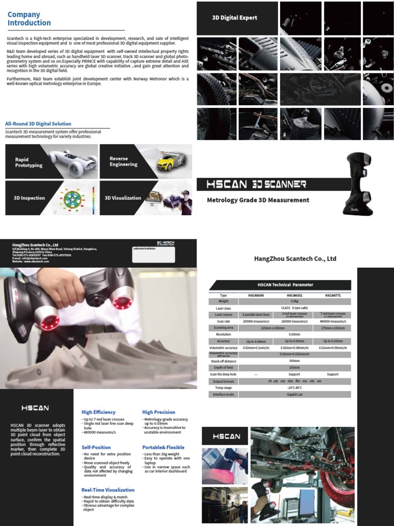 HSCAN 3D Scanner Brochure | PDF | Optics | Science
