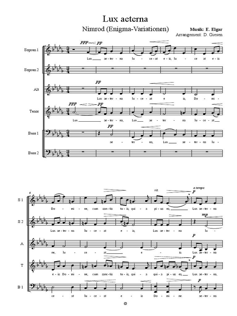 Nimrod - Lux Aeterna | PDF | Edward Elgar | Compositions