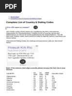 Sat Code List International | PDF