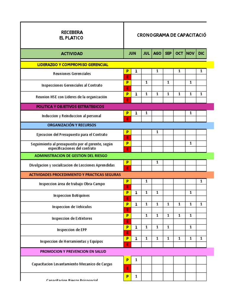 Plan de Trabajo Sector Minero | PDF | Business | Bienestar