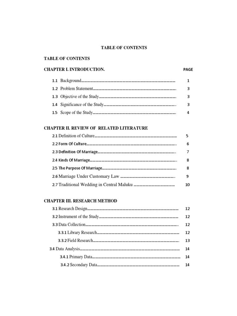 Chapter I. Introduction.: Marriage Under Customary Law Traditional ...
