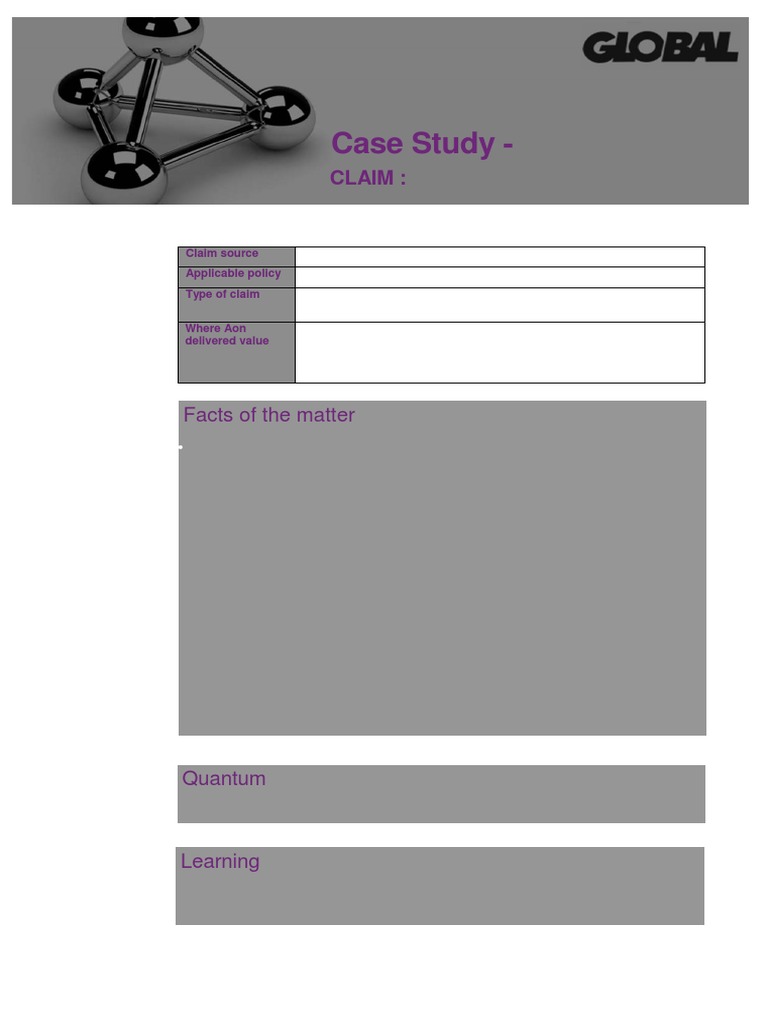 Aon Claim Case Study Analysis | PDF | Computers