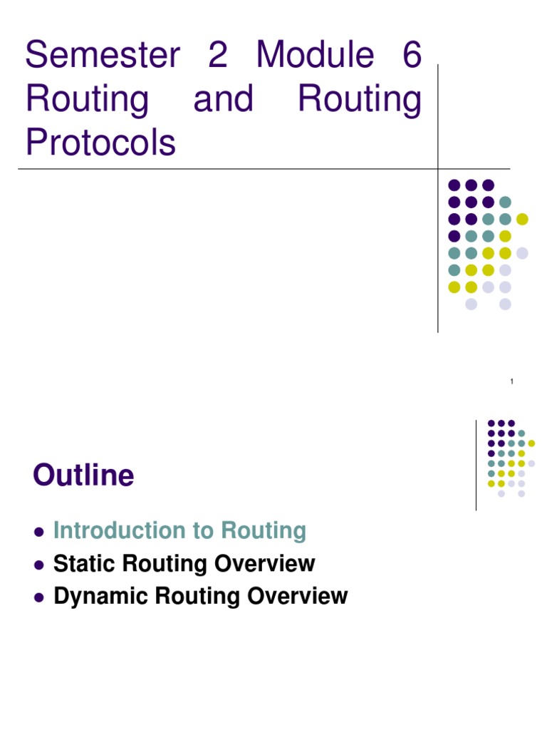 Semester 2 Module 6 Routing And Routing Protocols Pdf Router