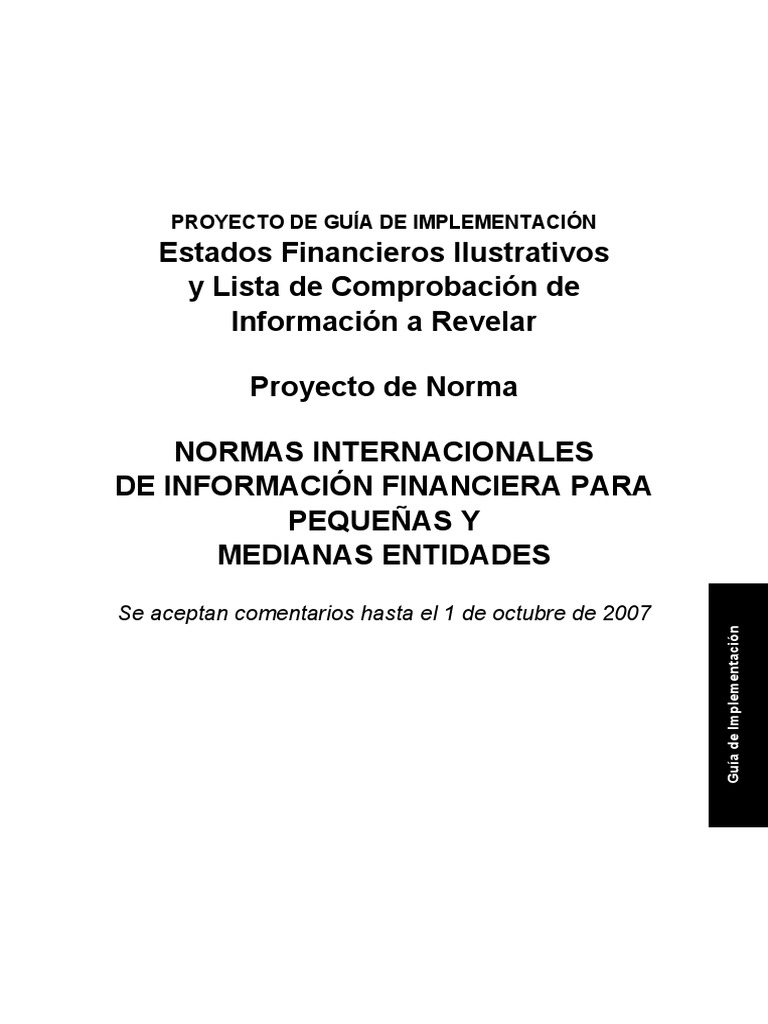 Deloitte - PROYECTO GUIA DE IMPLEMENTACION NIIF PARA PYME PDF | PDF | normas internacionales de ...