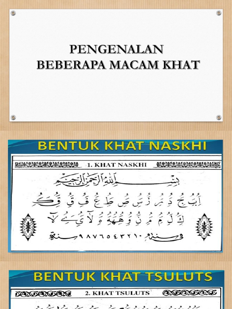 Penulisan Khat Naskhi | PDF