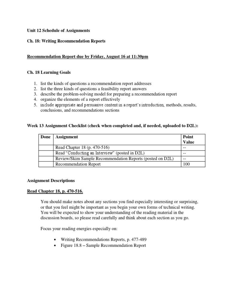 Ch. 18: Writing Recommendation Reports | PDF | Cognition | Communication