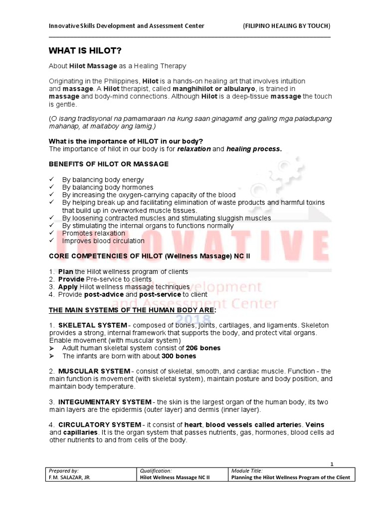 Hilot Wellness | PDF | Breathing | Animal Physiology