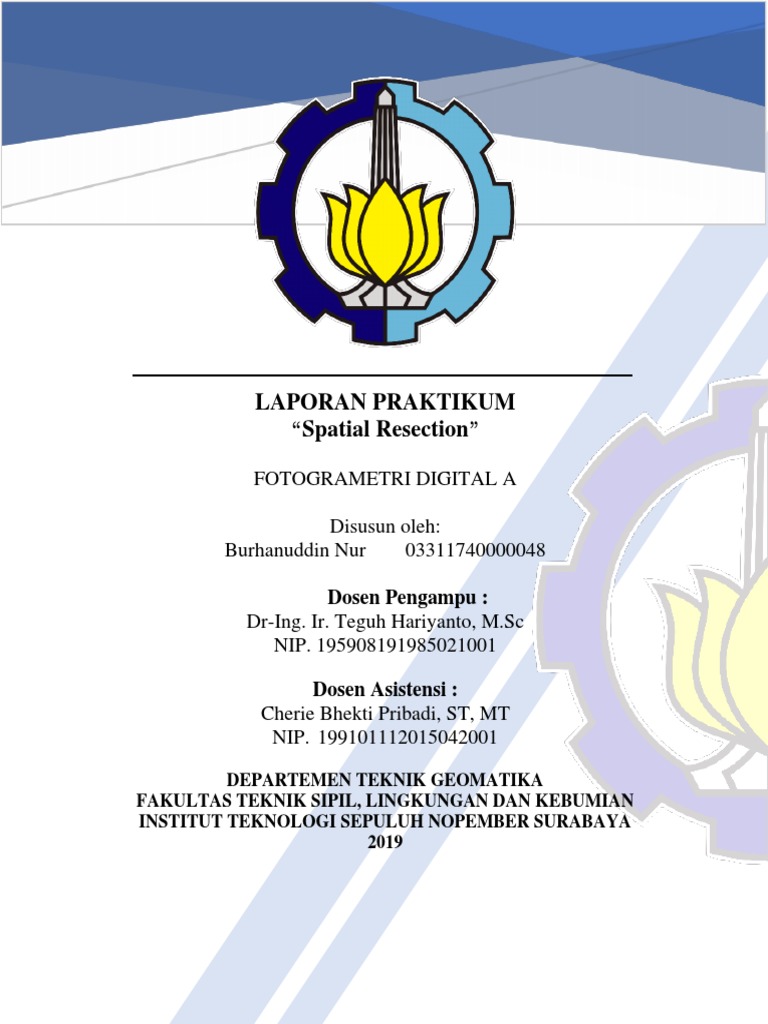 Laporan Praktikum Spatial Resection Fotogrametri | PDF