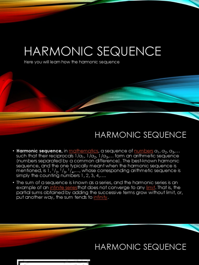 Harmonic Sequence: Here You Will Learn How The Harmonic Sequence | PDF ...