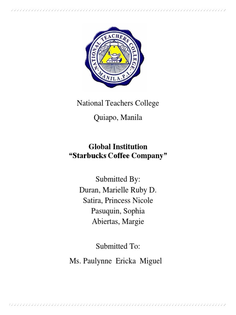 History and Background of Starbucks | PDF | Starbucks | Retail
