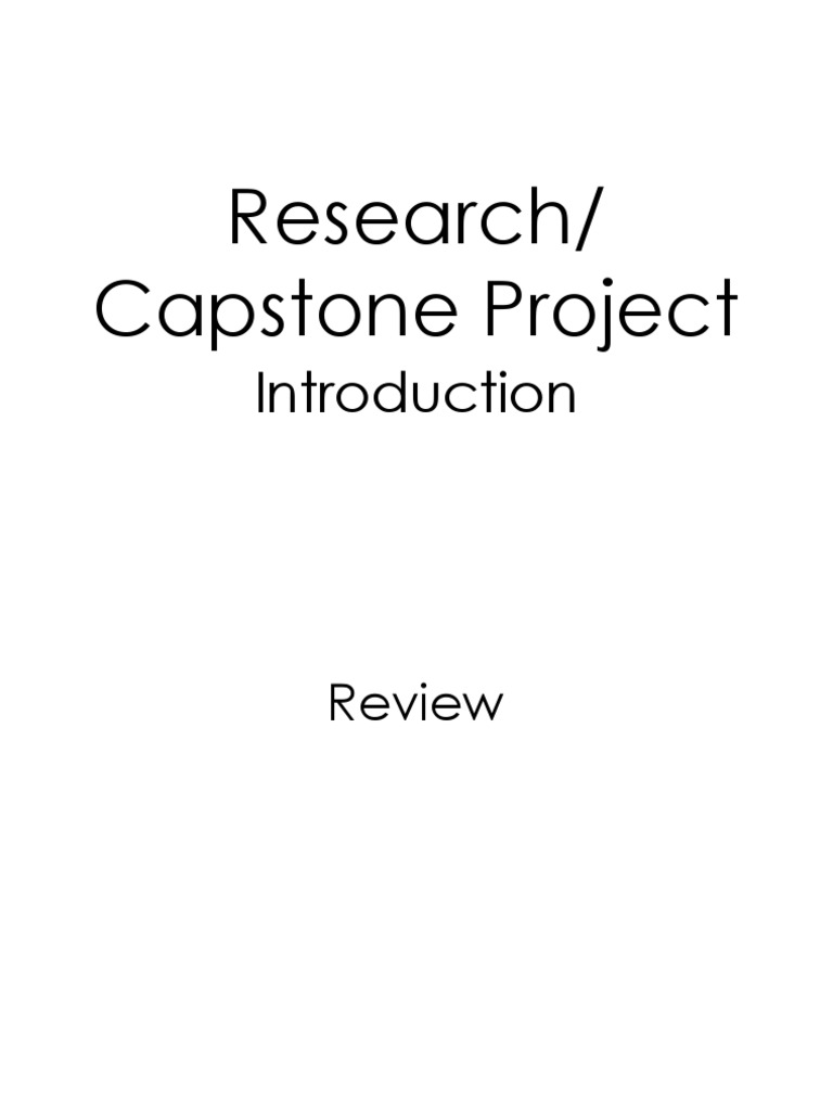 Capstone Lec 1 | PDF | Scientific Method | Hypothesis