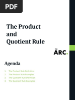 Calculus I Product and Quotient Rule Practice Problems | PDF ...