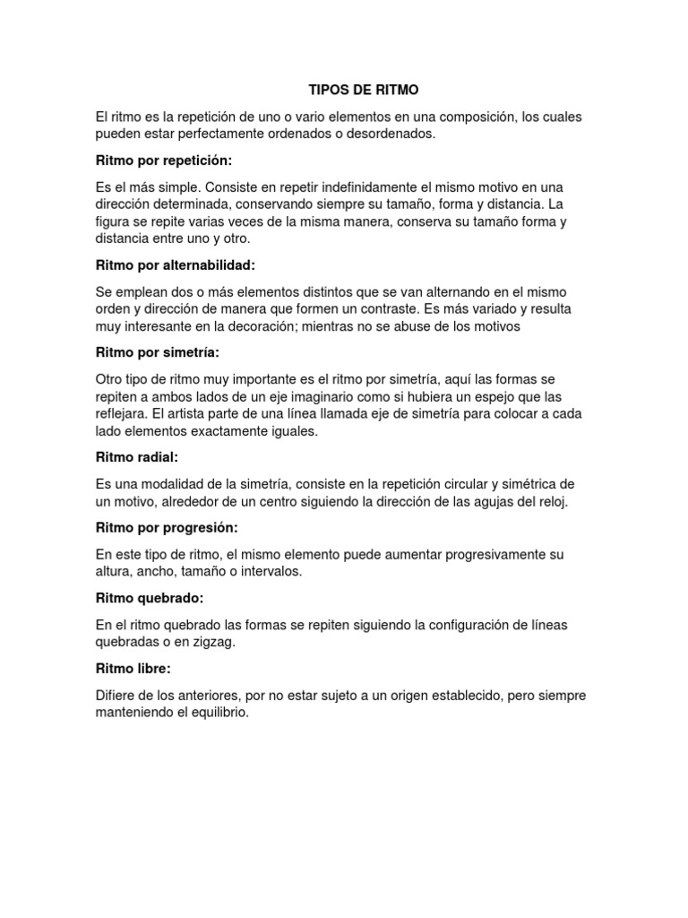 Tipos de Ritmo | PDF