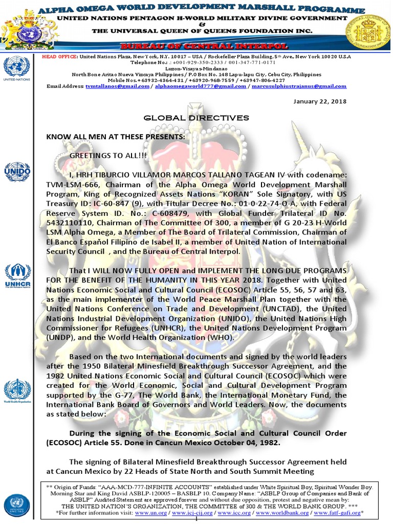 UN Ecosoc Global Directives | PDF | United Nations | International ...