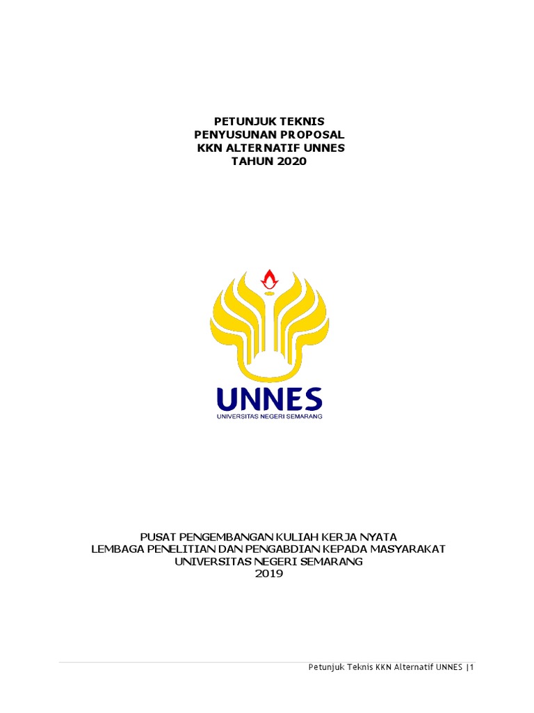 Juknis KKN Alter 1 Unnes 2020 | PDF