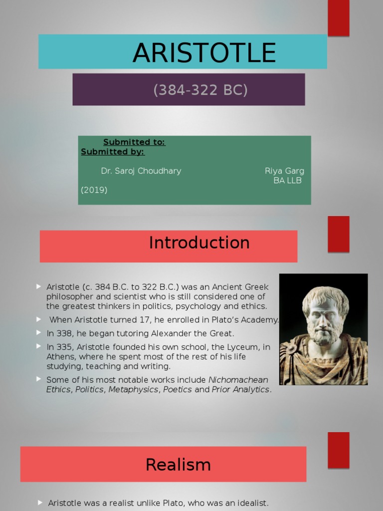 Aristotle's Realism and Political Theory | PDF | Philosophical Realism ...