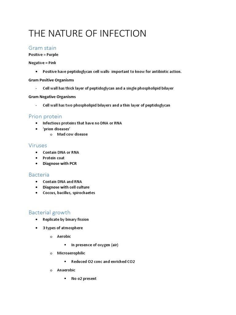 Microbiology Summary 1 | PDF | Bacteria | Infection