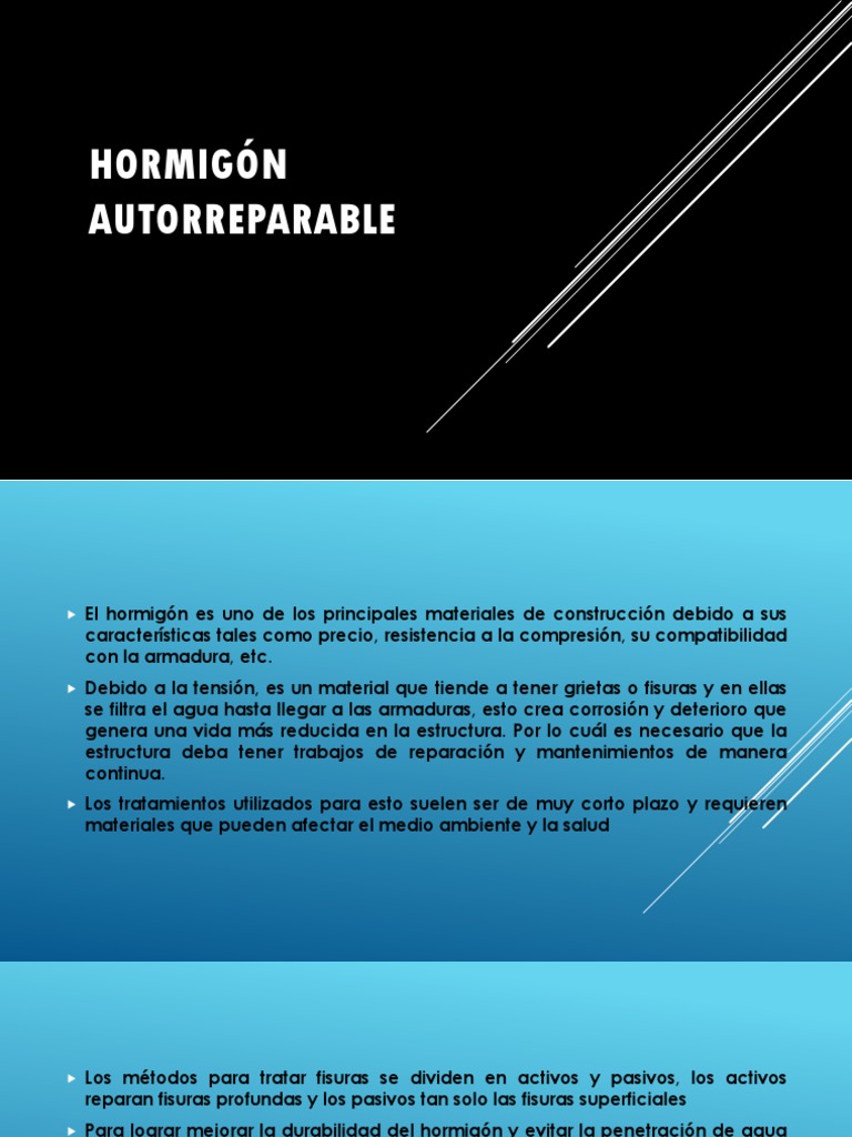 Hormigón Autorreparable | PDF | Las bacterias | Hormigón